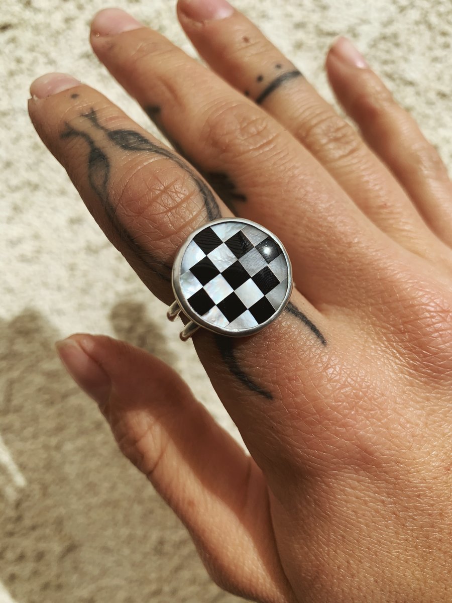 Checkered Ring | tess davis jewelry