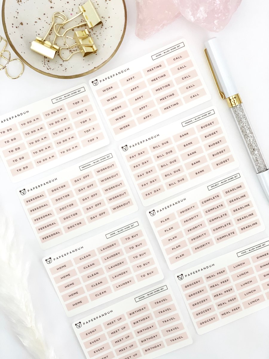 Mini Transparent Word Sets | paperpanduh