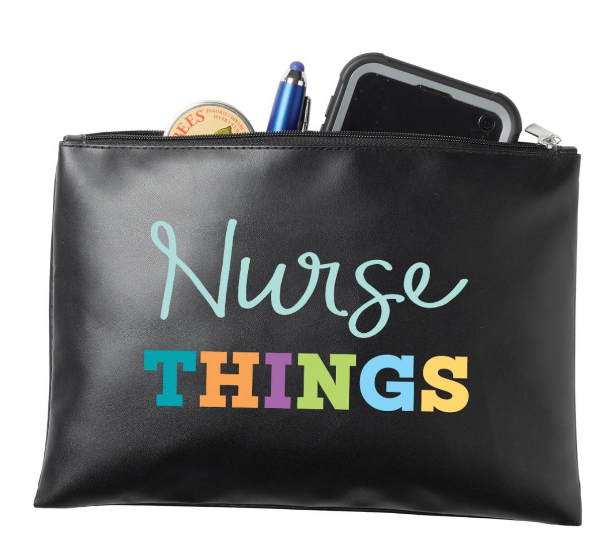 Nurse Things Zippered Vinyl Pouch | Scrubs Couture llc