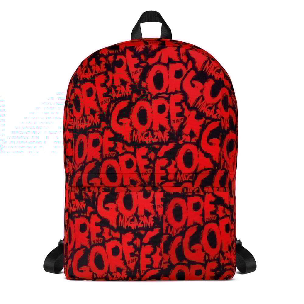 Red Gore Logo Backpack | Gore Noir Magazine