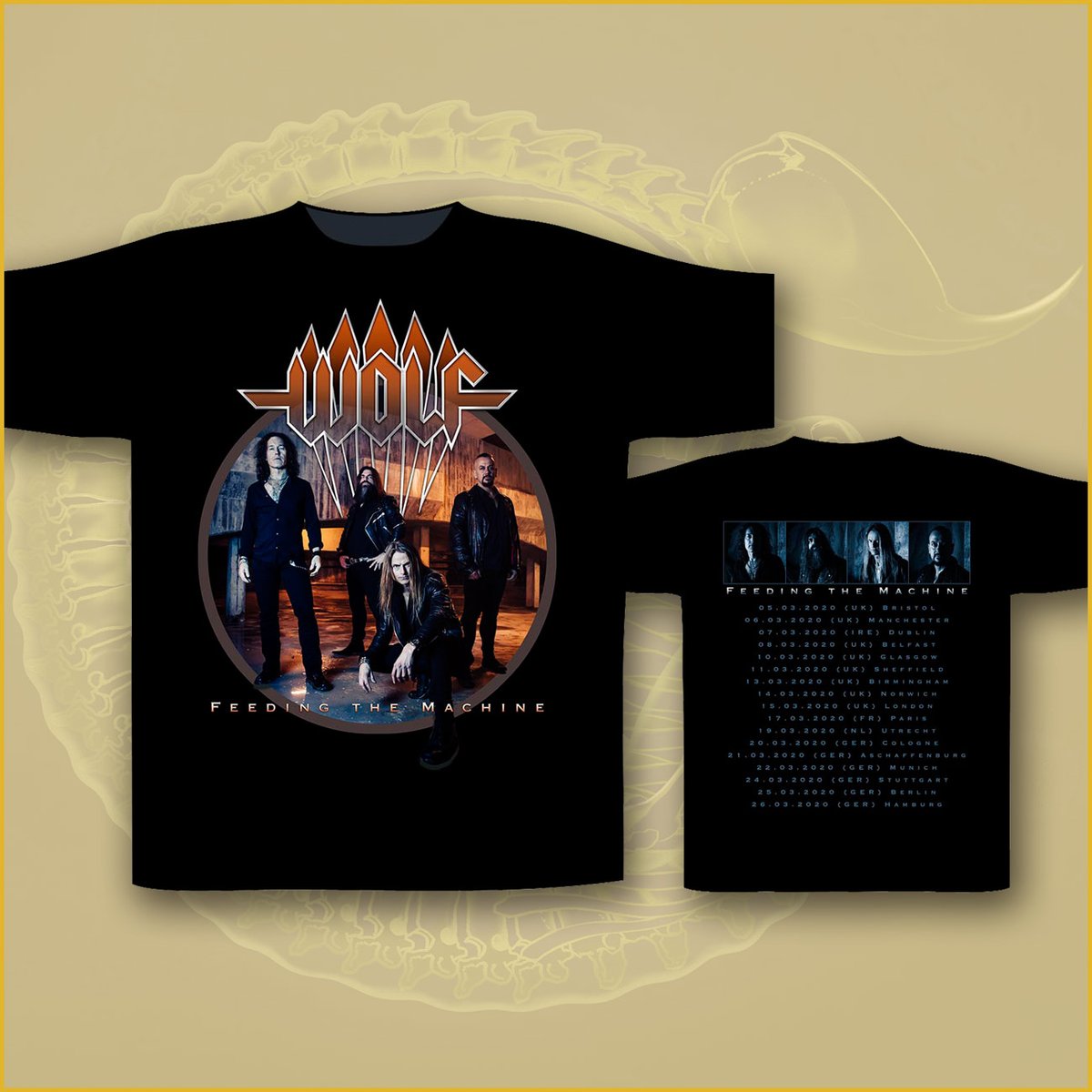 Tee Photo with tourdates / Wolf Metal Merch