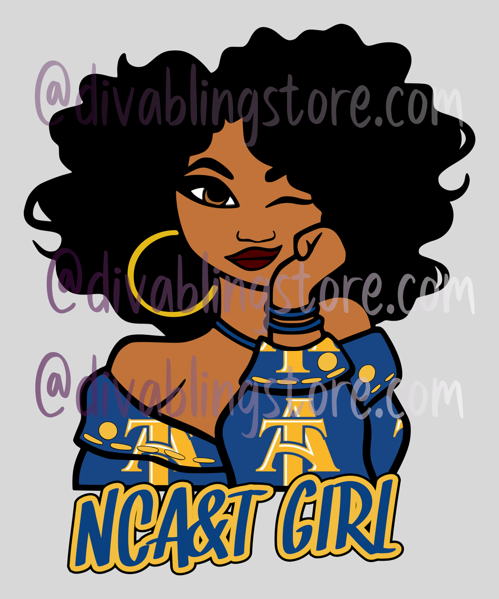 Fashion Girl NCA&T Png File | The Diva Bling Store