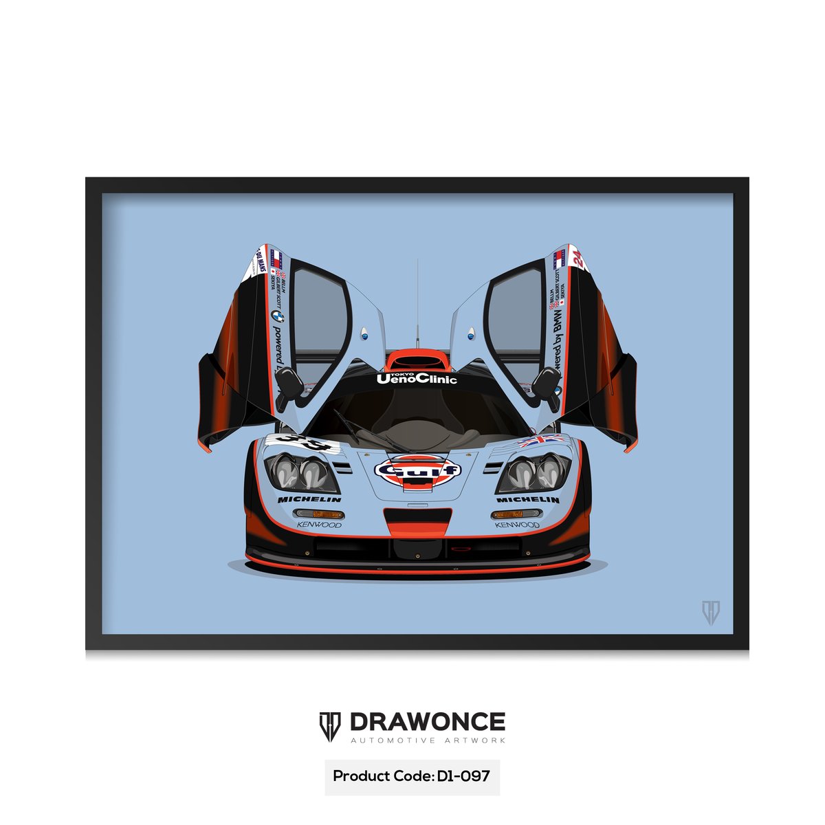 Gulf McLaren F1 GTR Longtail | DrawOnce
