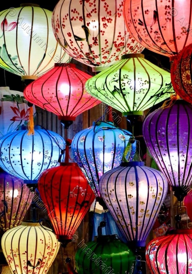 C7 Multicoloured Lanterns | Autumn Leaves Inspiration