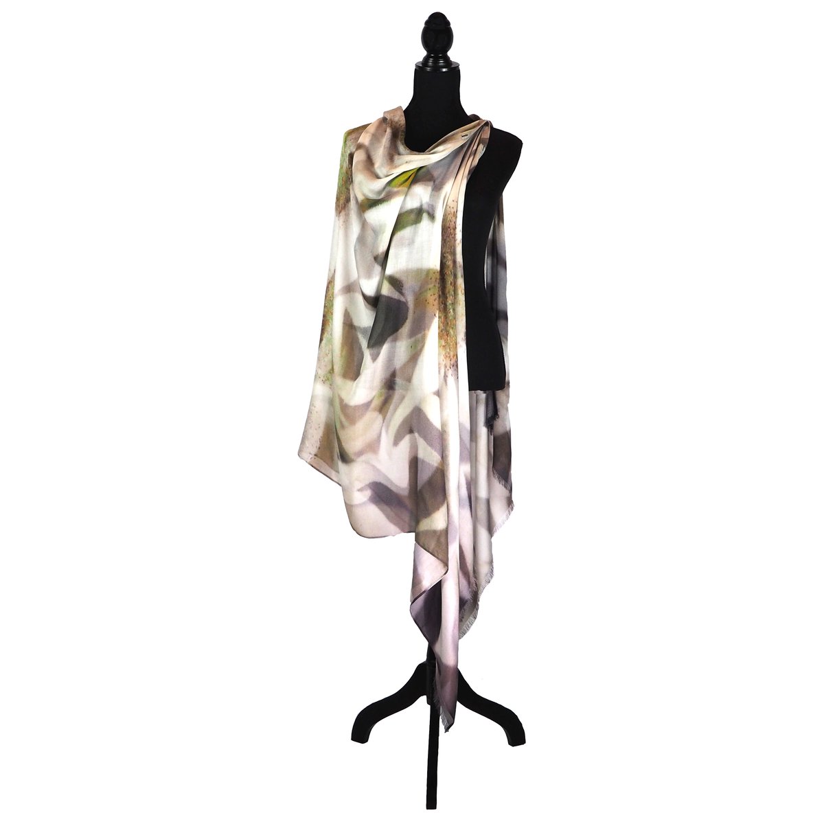 Cashmere-Silk Flannel Flowers | Silk Art Scarves