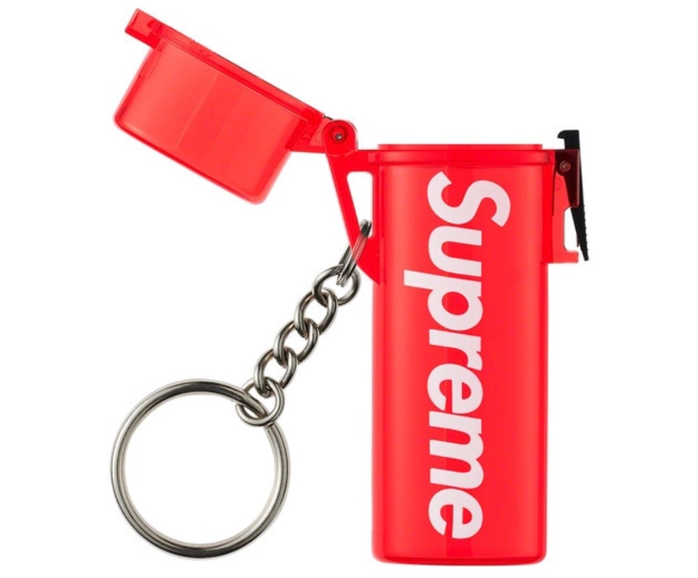Supreme Waterproof Lighter Case Keychain Red | Sheffield Rubber