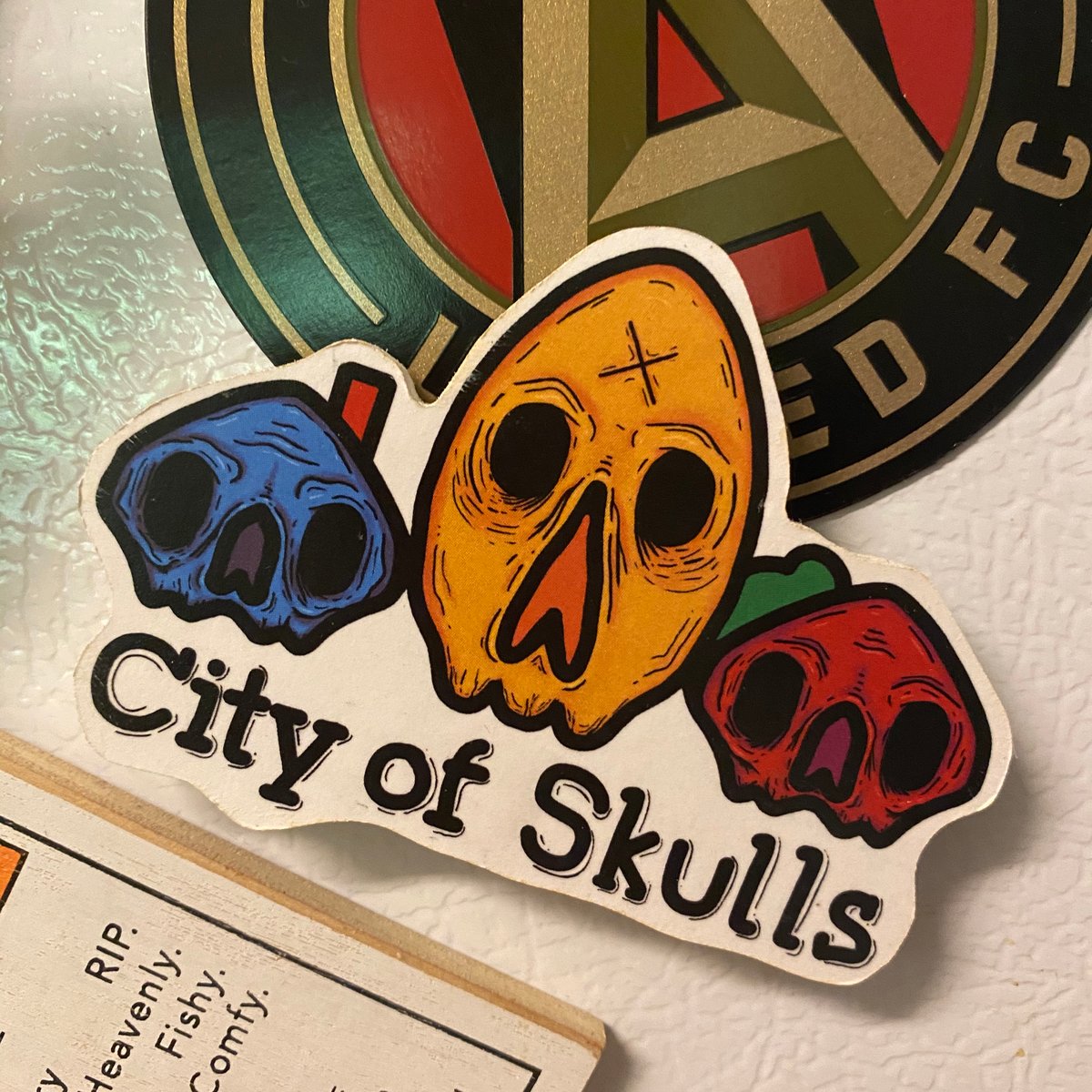 City Of Skulls Magnet | Art by VILE KYLE