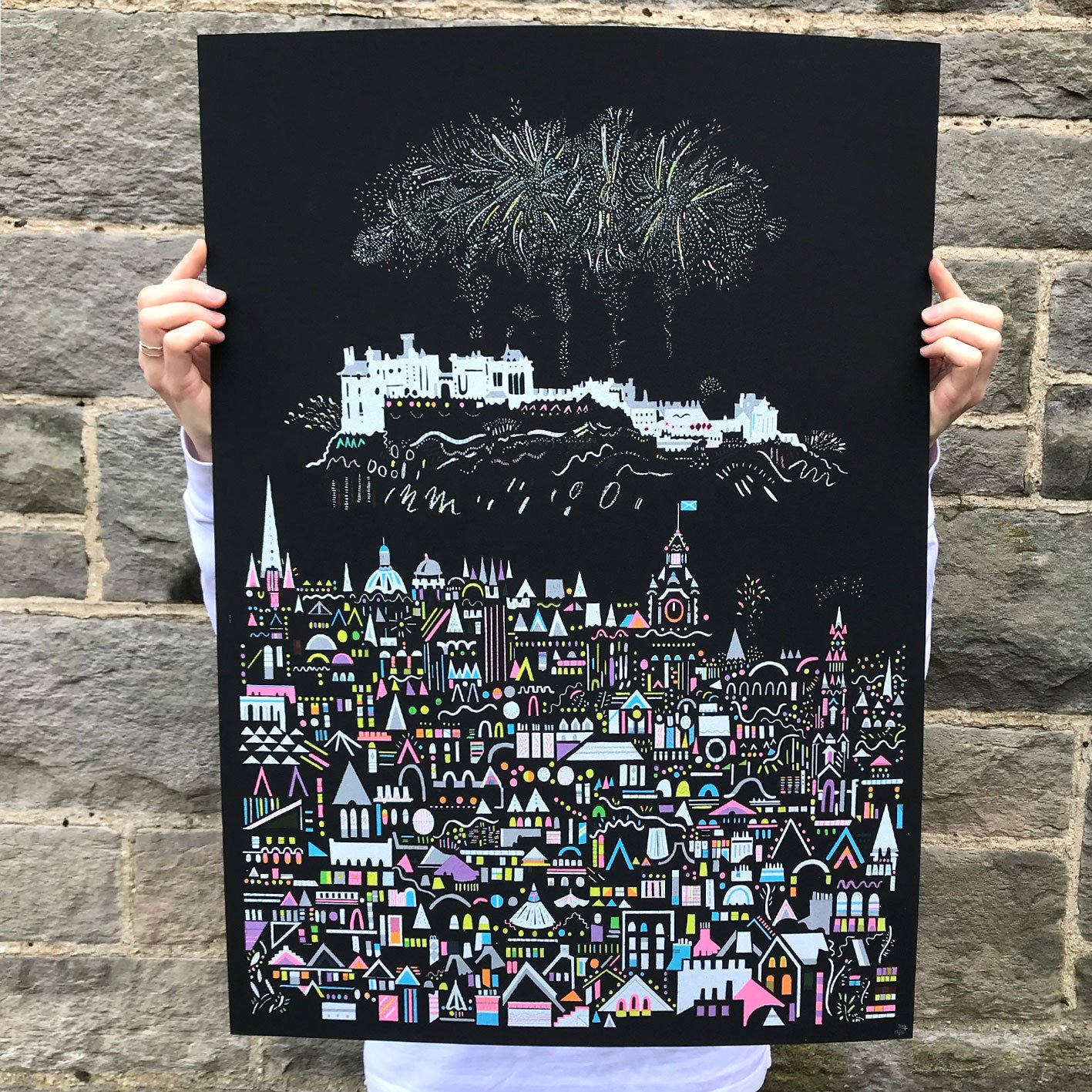 Fireworks Screenprint | Susie Wright