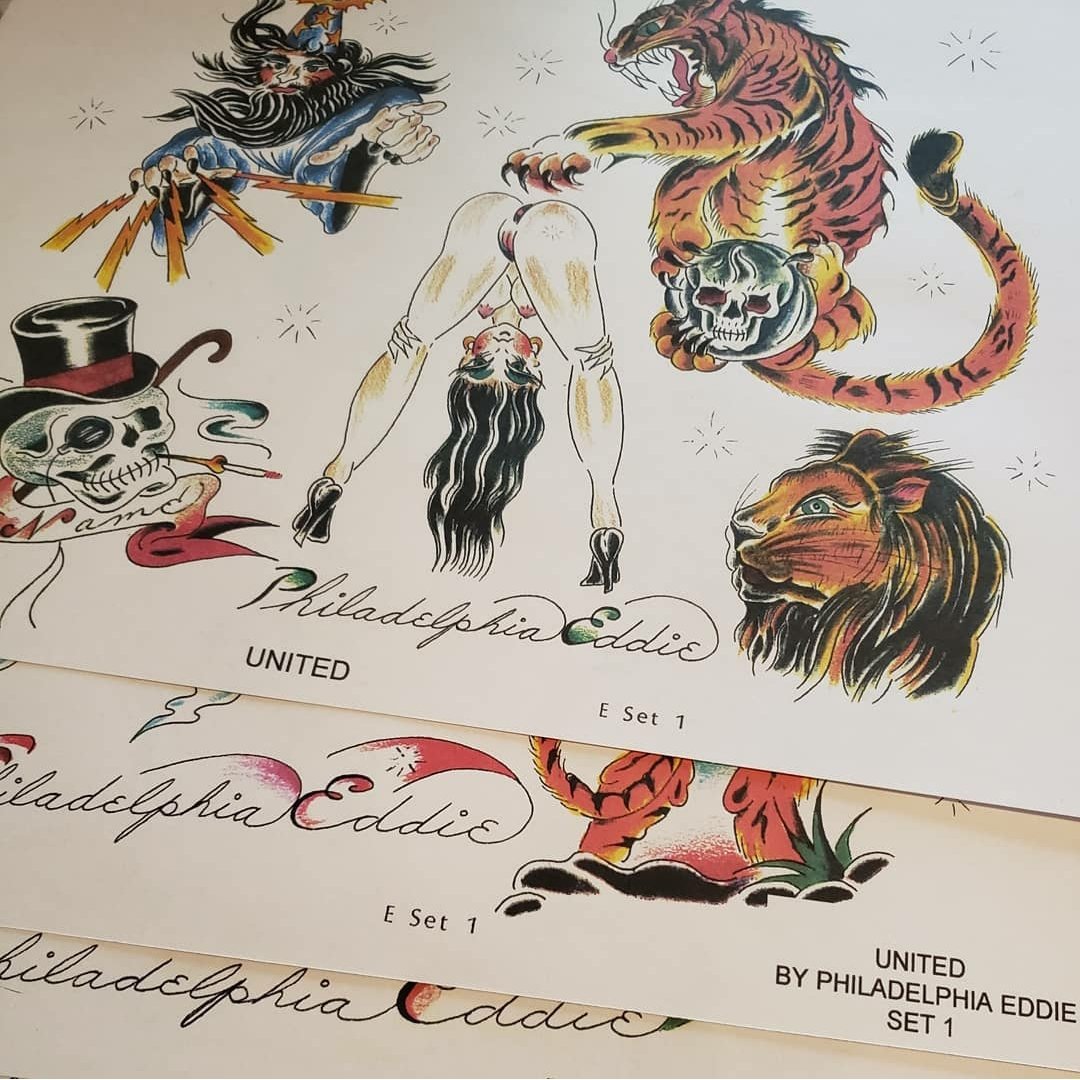 United Philadelphia Eddie tattoo flash set #1 ...