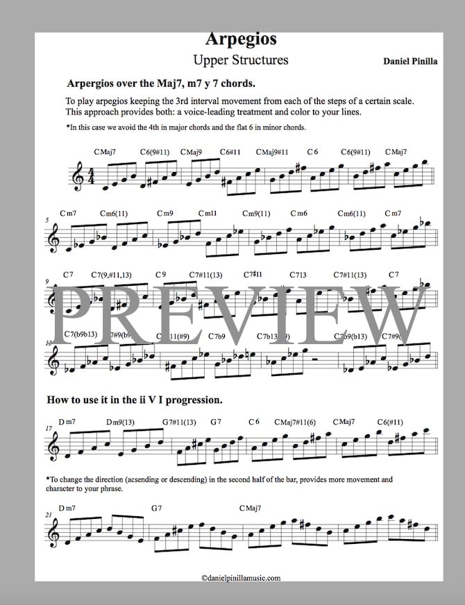 DanielPinillamusicstore — Arpeggios (Upper Structures)