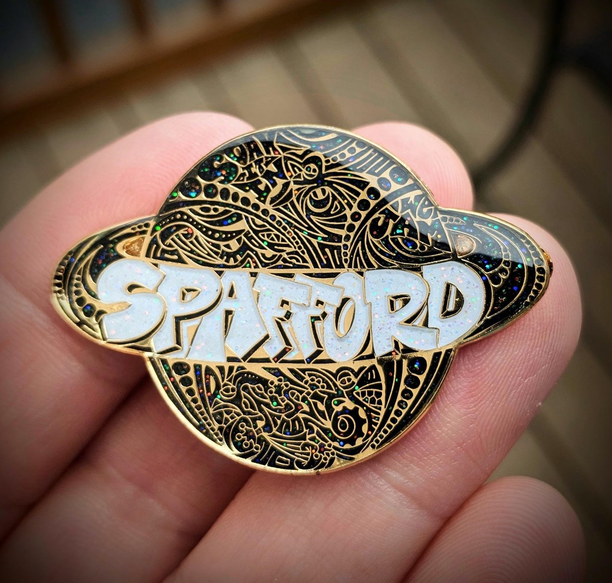 Space Gadget Pin Gold Deep Space | Spafford Prints