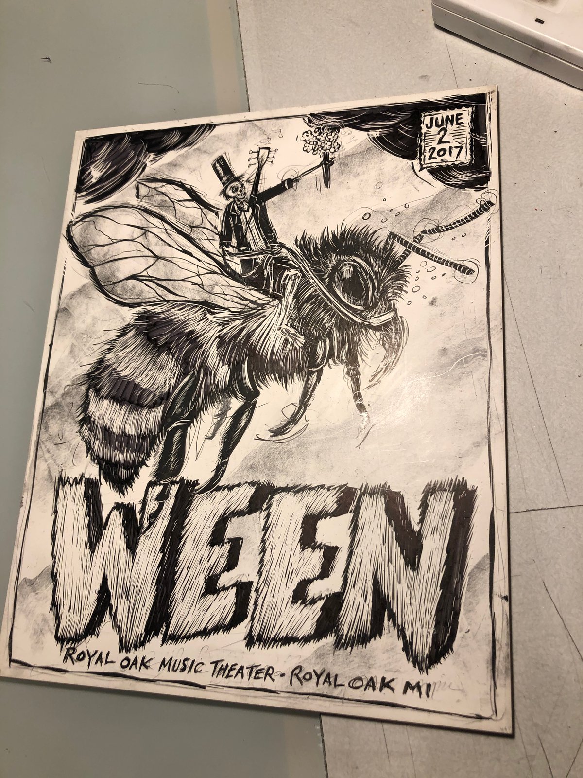 WEEN original art | Ground Up Press: Artwork by Dan Grzeca