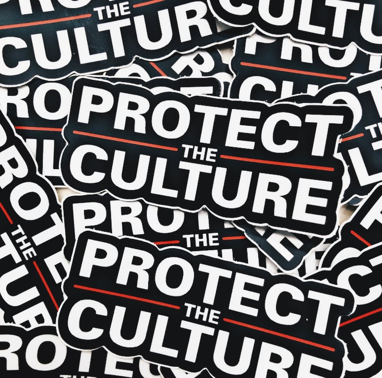 PTC Die Cut logo Sticker | Protect the Culture