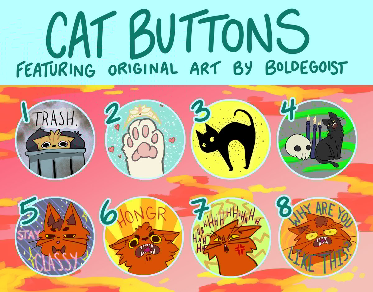 Cat Buttons! | BoldEgoist