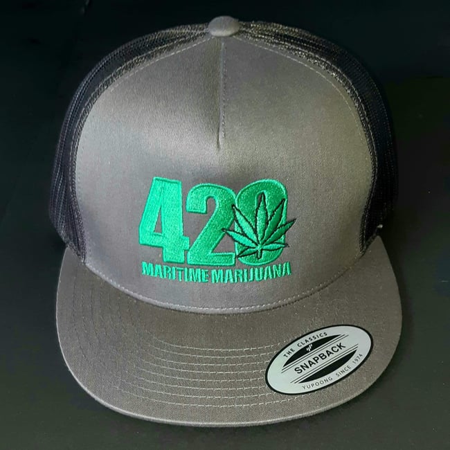420 MARITIME MARIJUANA STEEL GREY TRUCKER HAT | SUPERSTEINSHOP