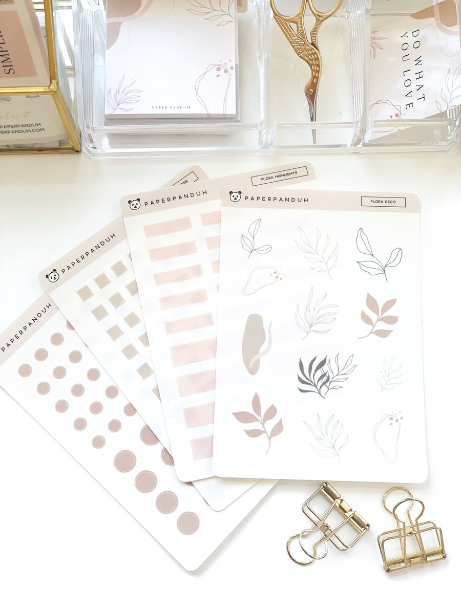 Flora Transparent Sticker Set | paperpanduh