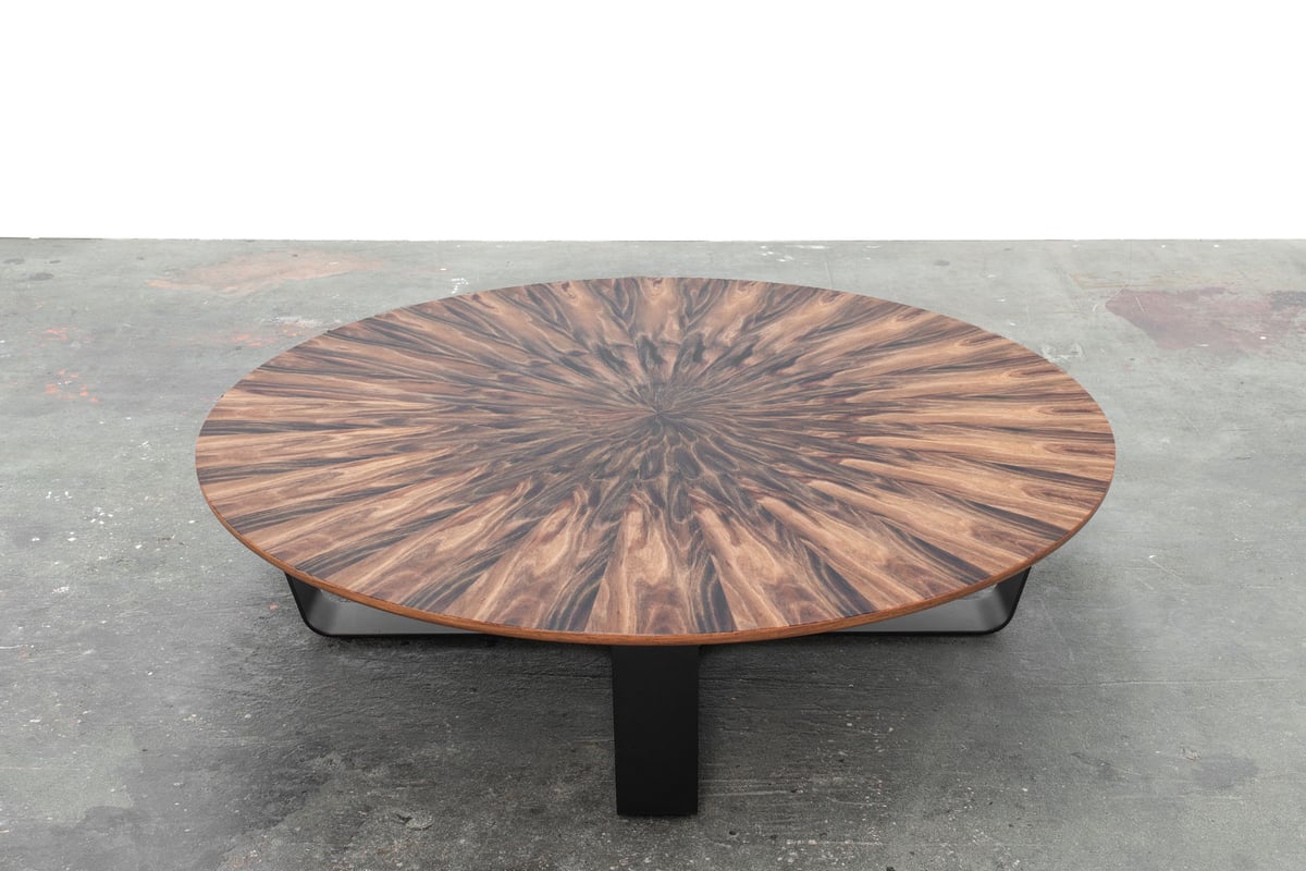 SUNBURST COFFEE TABLE IN BLACKWOOD | Simon Ancher Studio