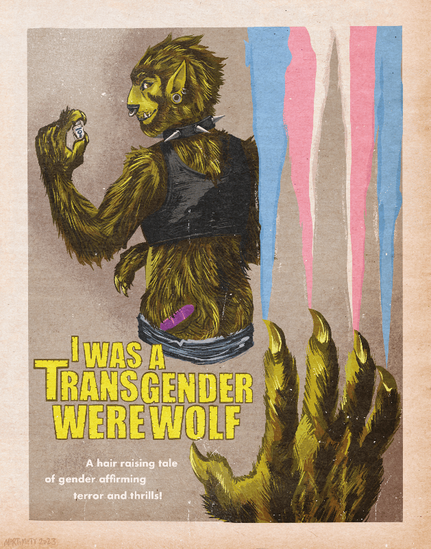 I Was a Transgender Werewolf Print | Queerly Departed