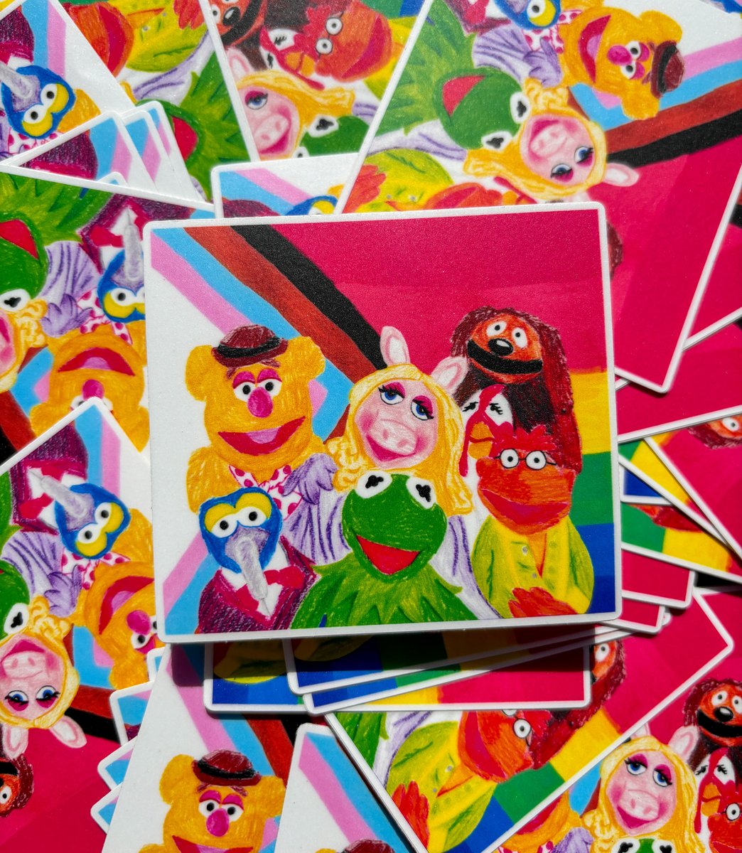 Muppets Pride Flag Sticker | Silly Lily Arts