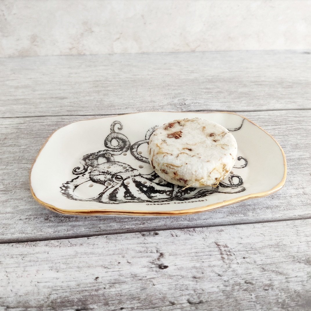 Porcelain octopus soap dish | Katherine Lees