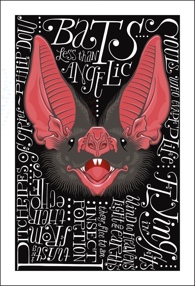Bat Poem Print | Allen Crawford