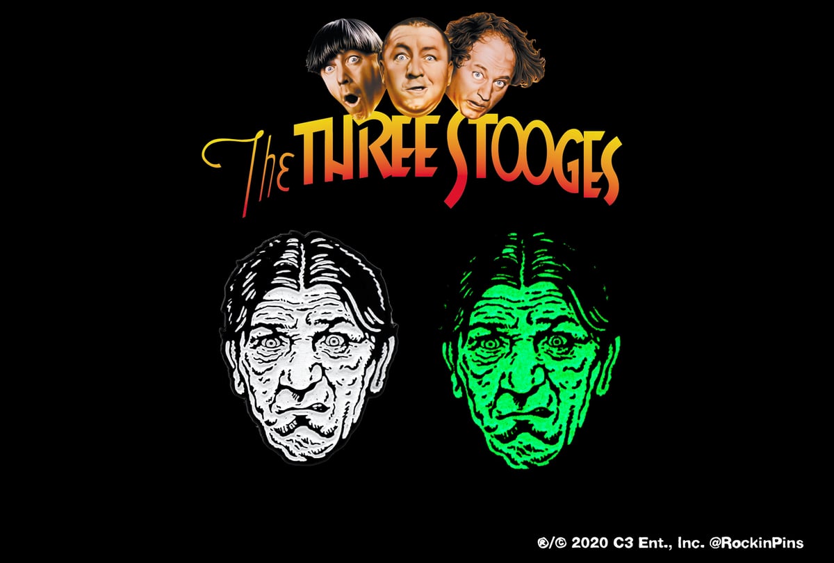 The Three Stooges - Shemp Howard Head Enamel Pink | Rockin Pins