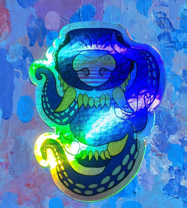 Holo Tentacle Maw Sticker | SyrupDesolation