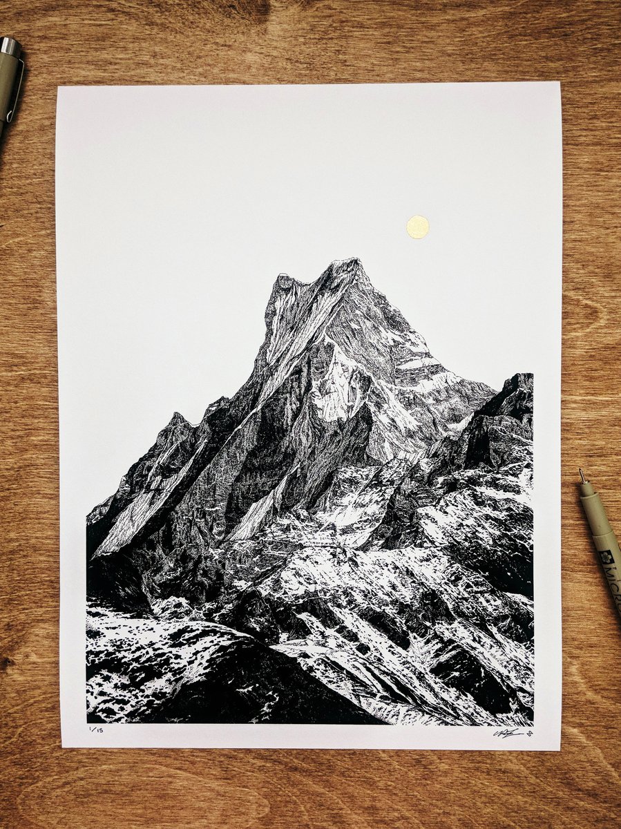 Machapuchare: Limited Fine Art Giclée Print | Nat Zawa
