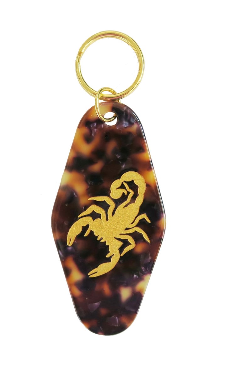 Scorpion Motel Key Tag - Tortoiseshell | Sideburn
