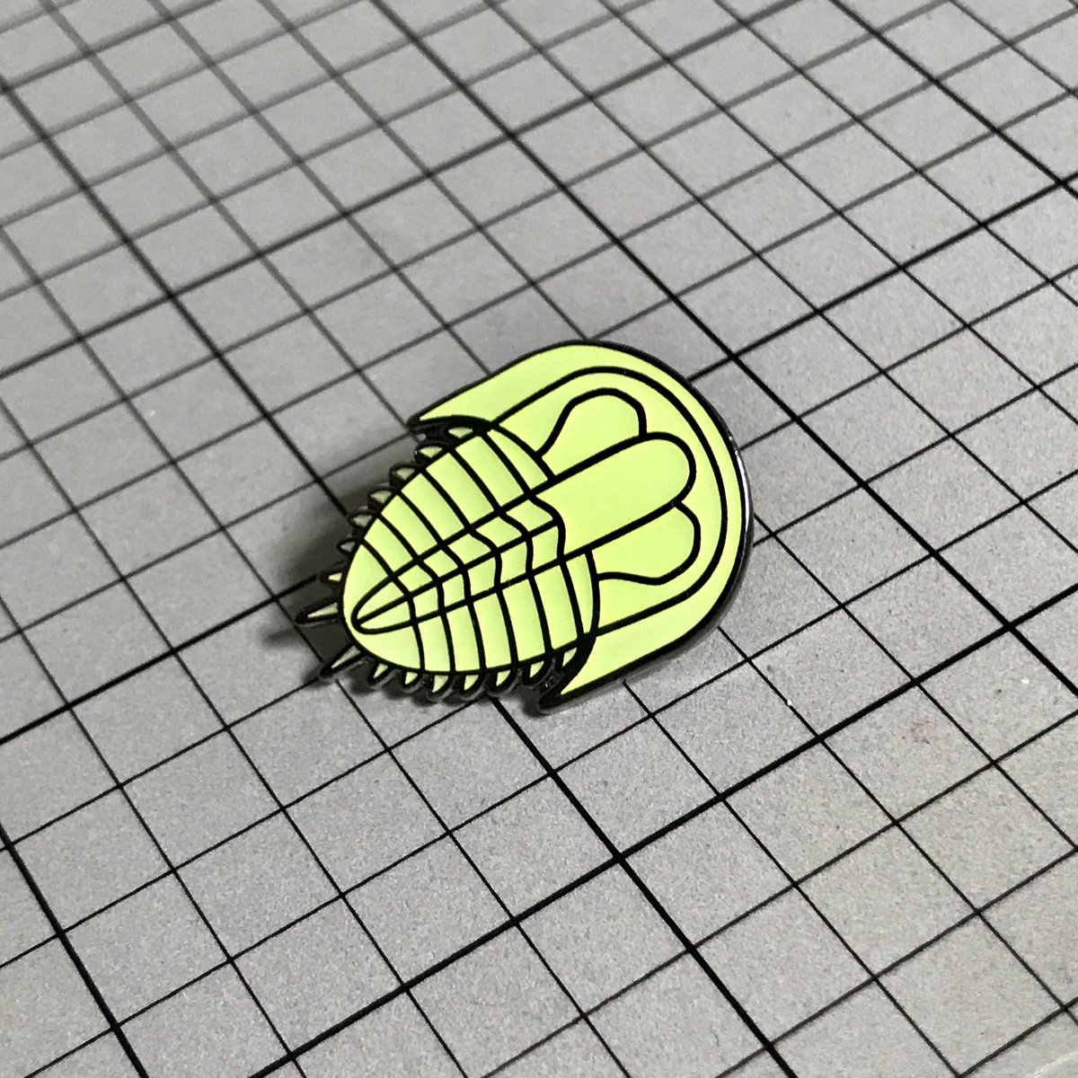 Trilobite Pin - Glow-in-the-Dark | Bison Bison Supply