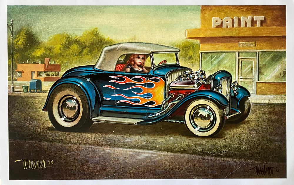 Modified Flamed ‘31 Roadster Print | Keith Weesner Art