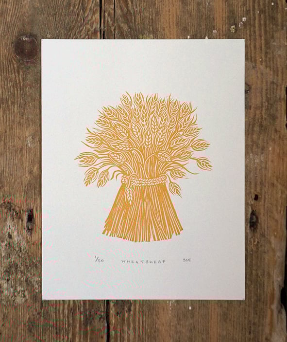 Wheatsheaf - Linocut | Sophie Elm