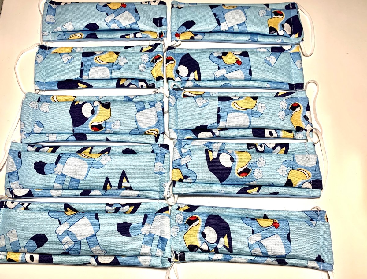 Bluey face masks Kids and adults | nansbibsnthings