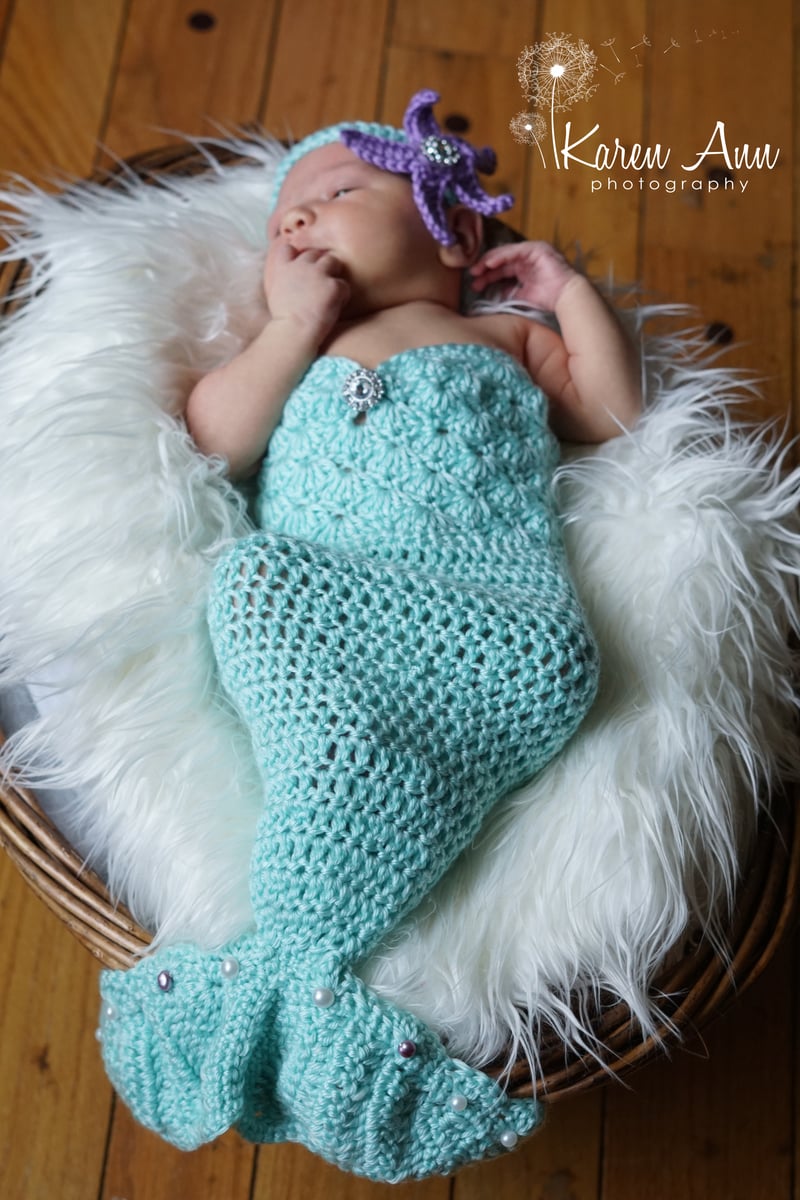 Newborn Mermaid Outfit (MADE TO ORDER) | Bon Bon Black Sheep
