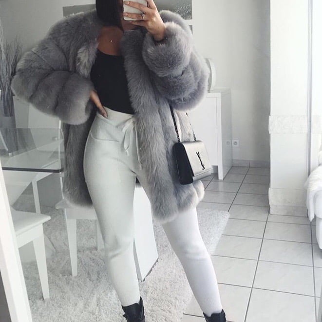 Faux Fur Midi Coat | - Romeo Ace