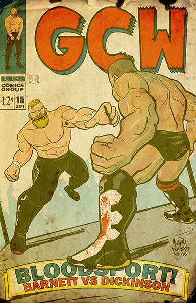 GCW Hammerstein Monsters Print | Headlocked Comic