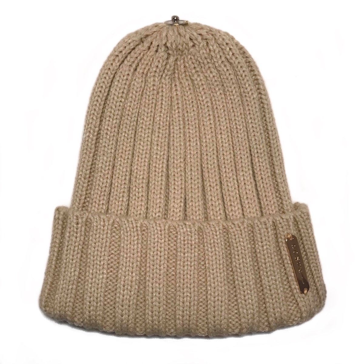 Beige Hat | POMSKII | Luxury Pom Pom Hats | Winter Bobble Hats