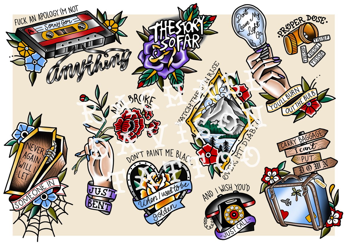 The Story So Far Flash Sheet | RachaelDtattoo