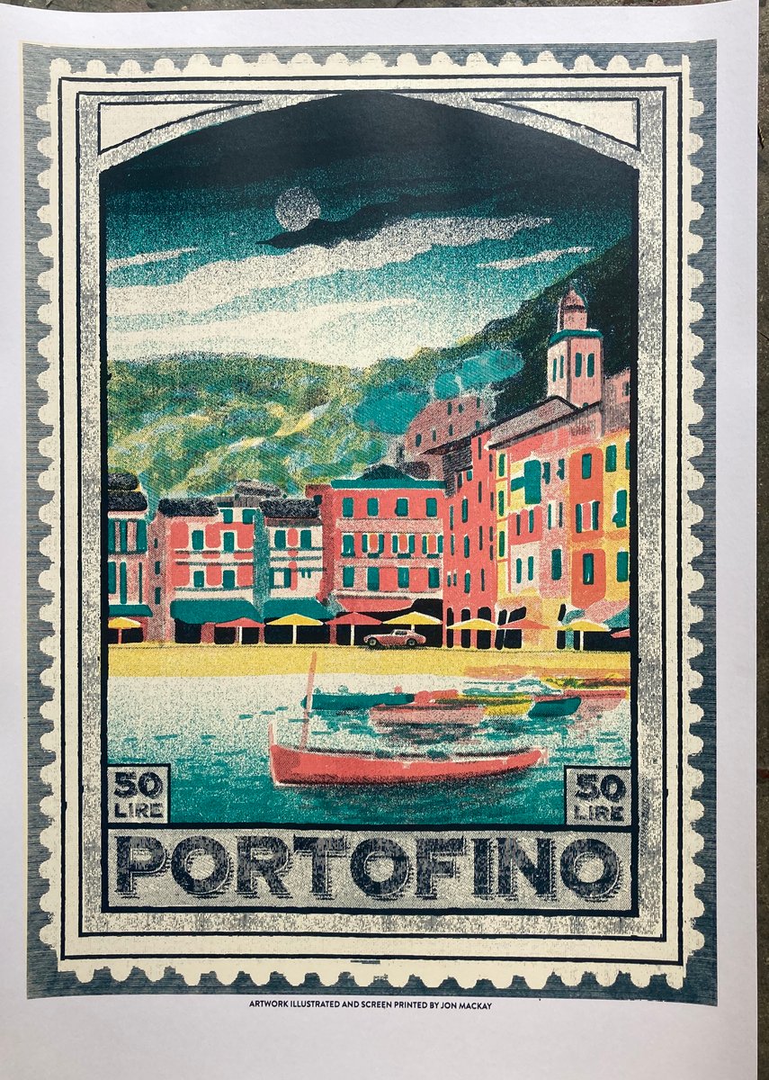 Portofino - travel screen print | Jon Mackay