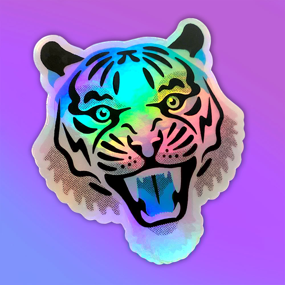 Electric Tiger Sticker | Brave Outpost