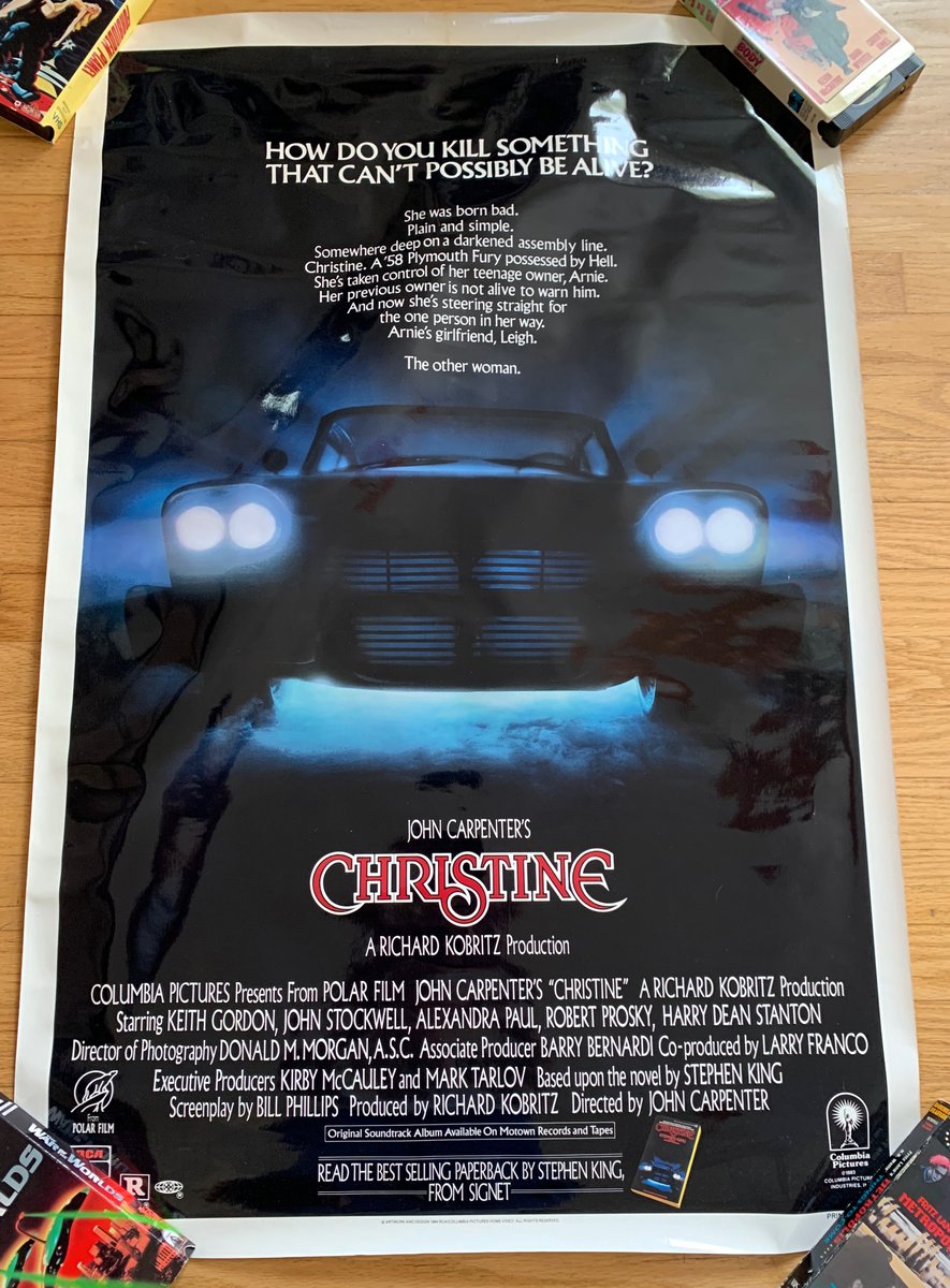 1983 CHRISTINE Original RCA Home Video Promotional Movie Poster | Time ...