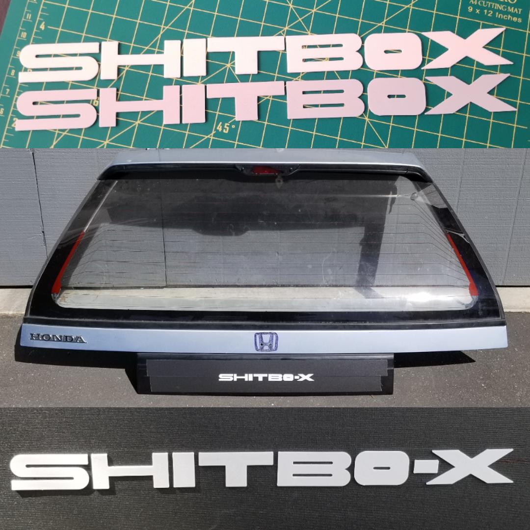 SHITBOX Emblem - EF Civic / CRX Raised Letter Font | 3d Printed Car ...