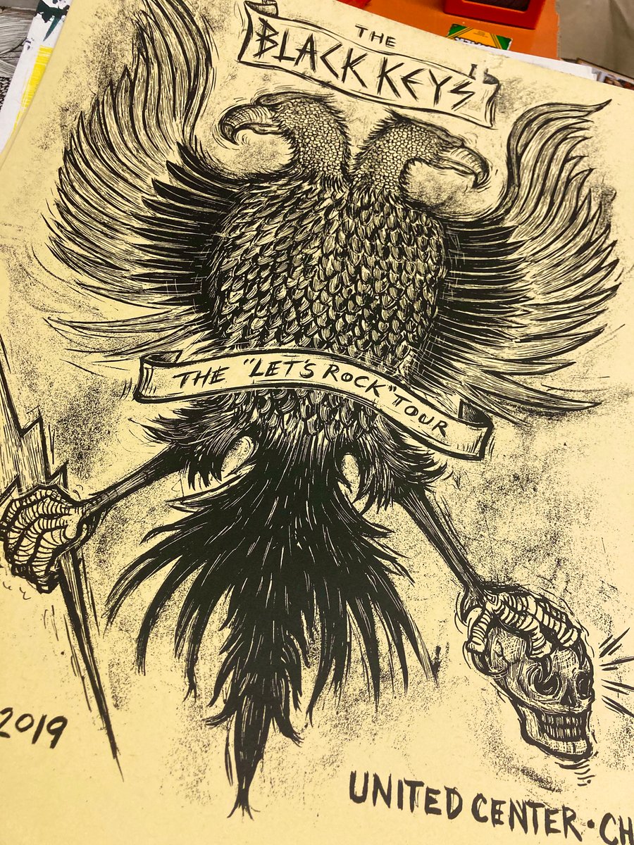 Black keys Keyline print | Ground Up Press: Artwork by Dan Grzeca