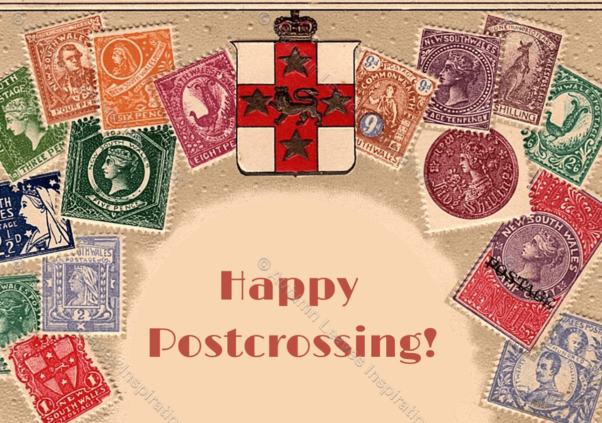 P8 Happy Postcrossing Stamps | Autumn Leaves Inspiration