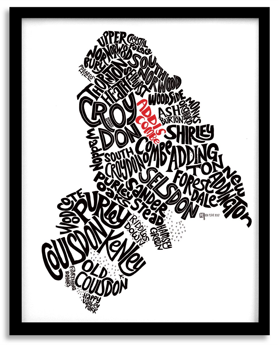 London Borough of Croydon - Districts Type Map | Me On The Map