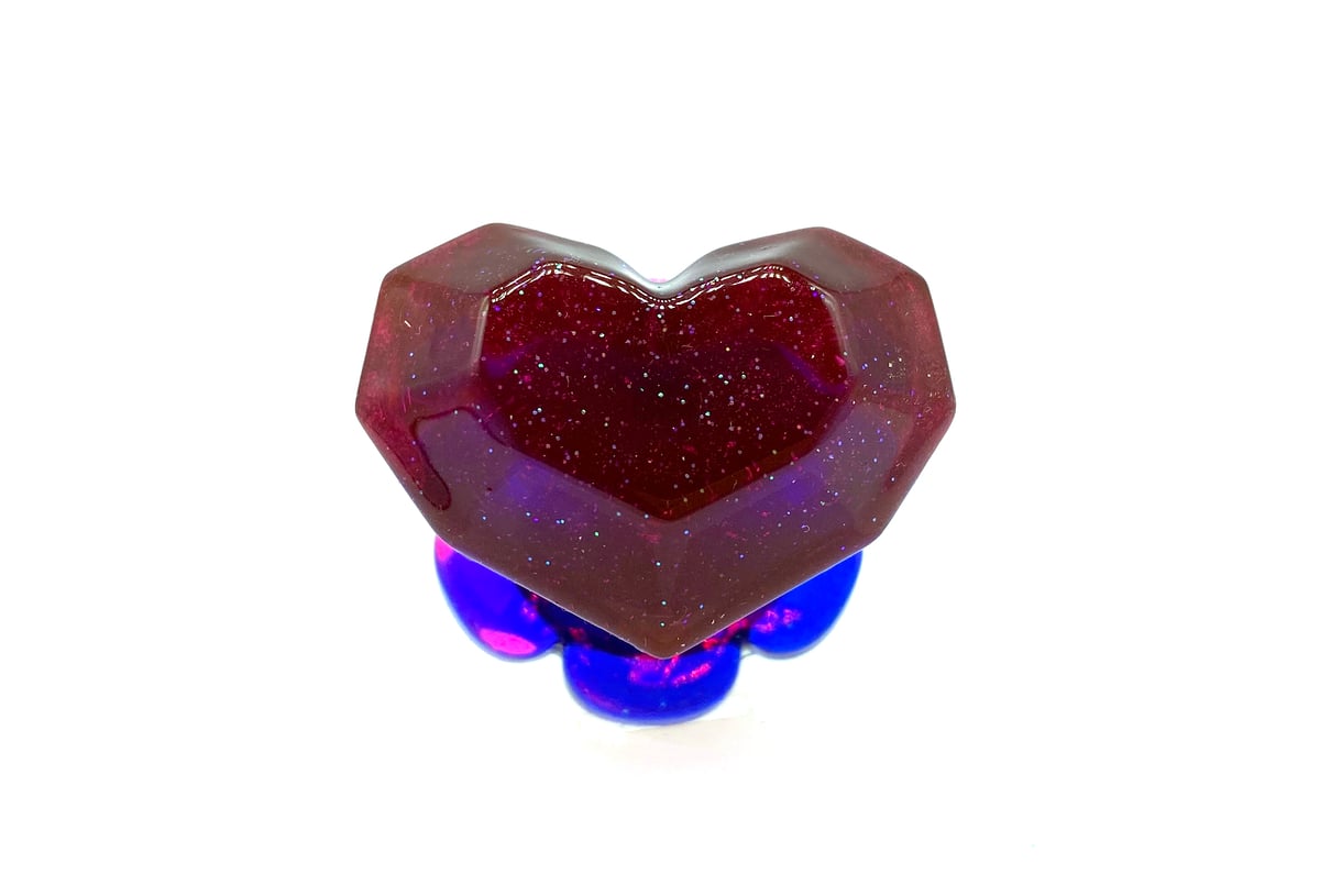 Heart Pop Candy Ring Fuchsia Blue | Cicely Margo