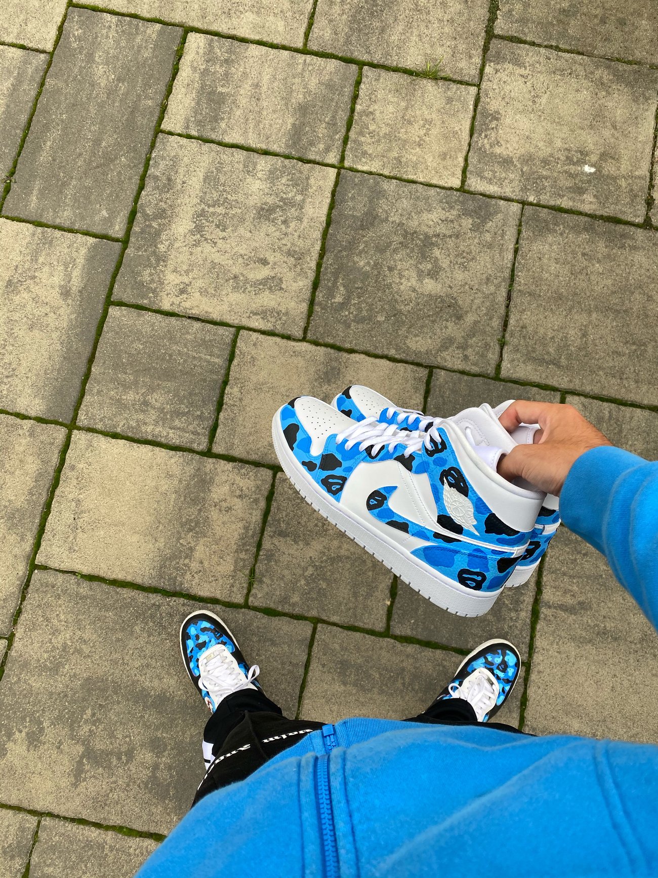 Jordan 1 - All Blue Bape Camo | Acrylic Kicks