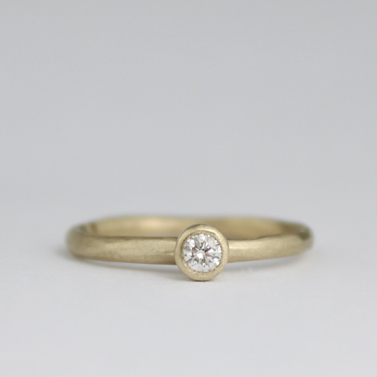 The MINI Diamond ring in gold | Charlotte Bezzant Jewellery