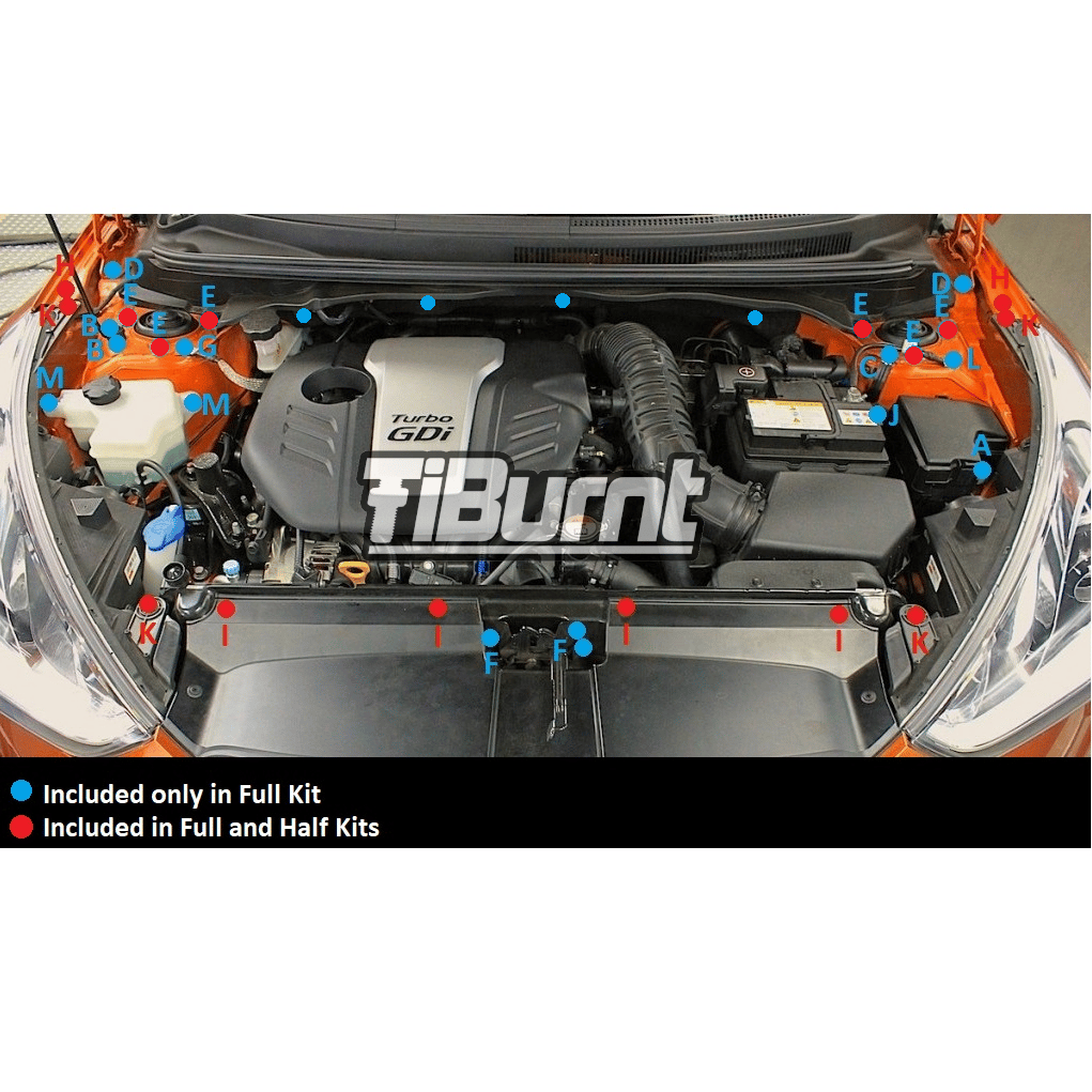 Hyundai Veloster (2012-2018) - TiBurnt Elite Engine Bay Kit | TiBurnt