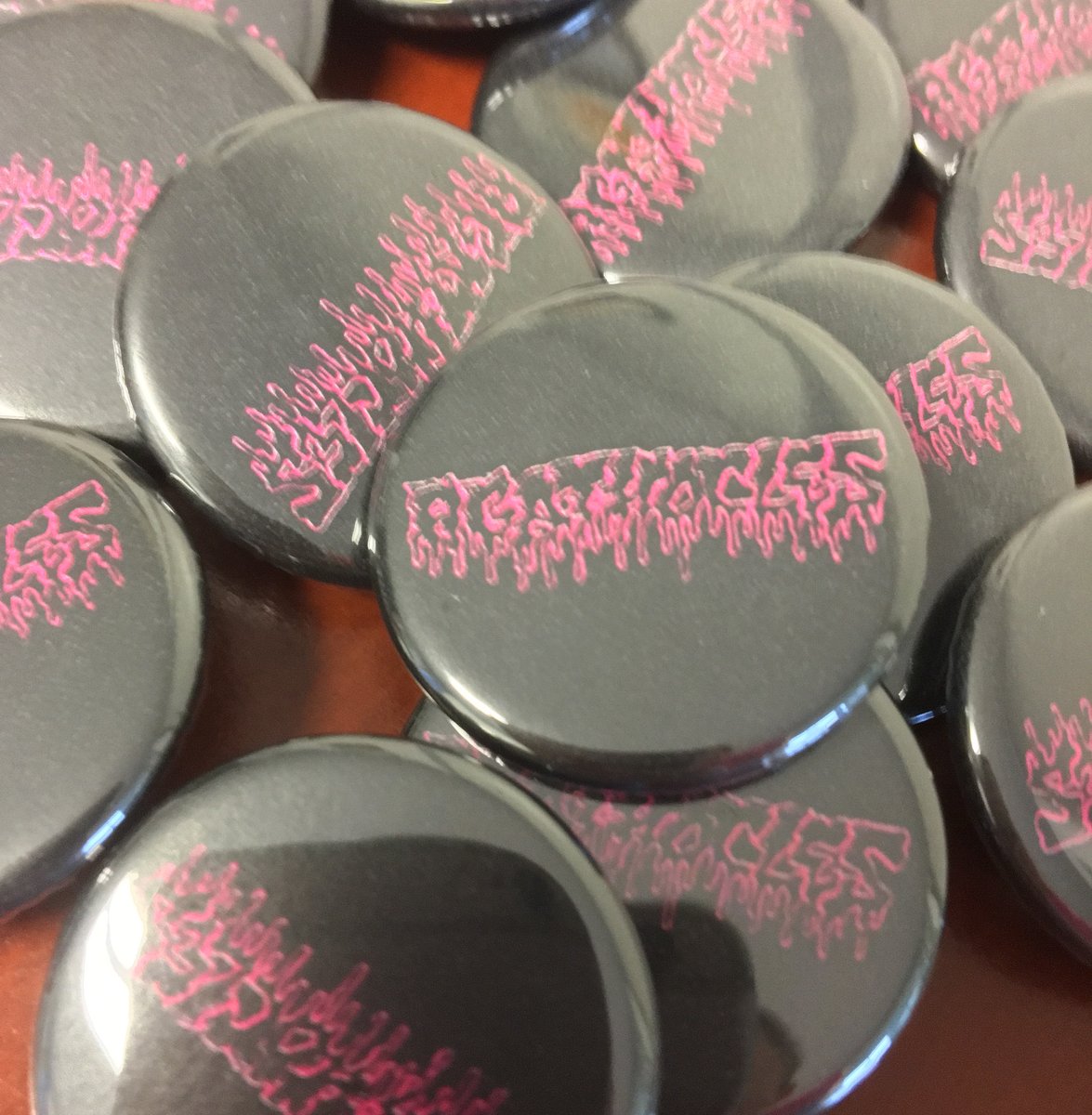 Agathocles - Pink Logo Button | Death By Digital
